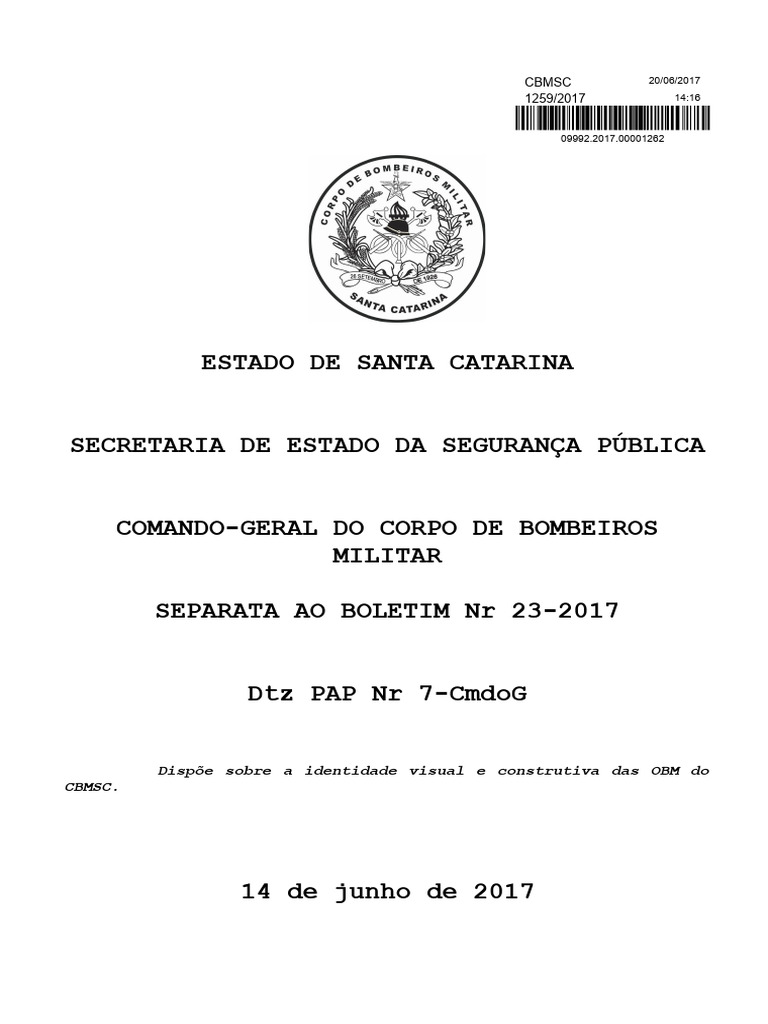 Identidade Visual e Construtiva Das OBMs Do CBMSC | PDF