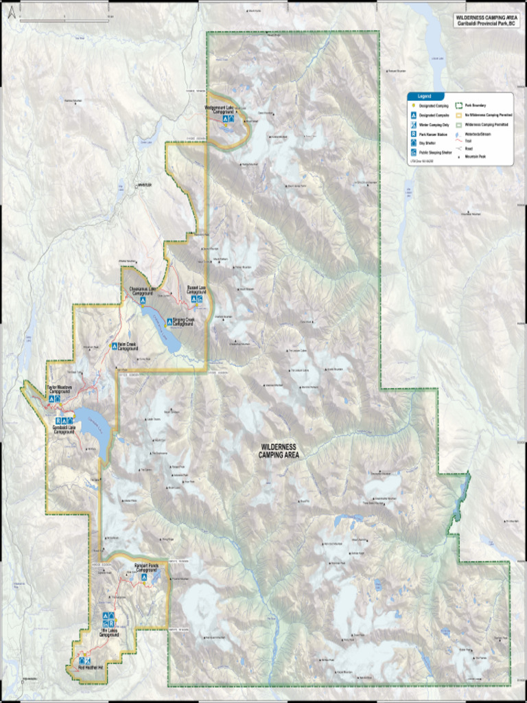 Garibaldi Wilderness Camping Map Aa25c8bfbf | PDF