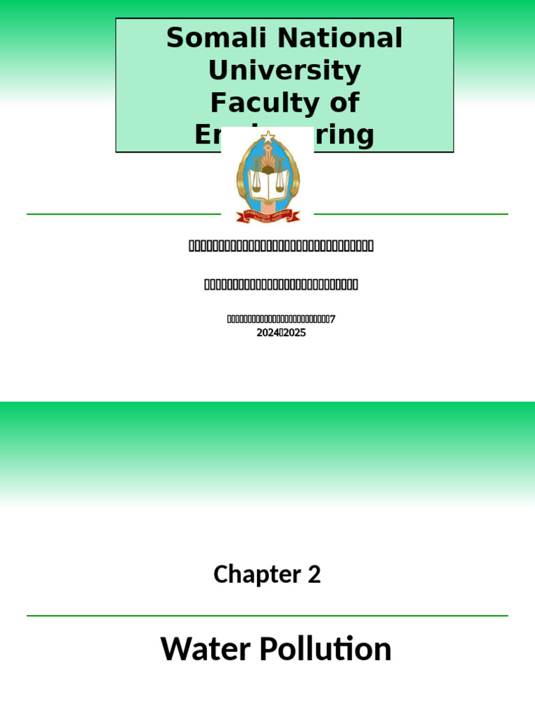 Chapter-2 Water Pollution | PDF