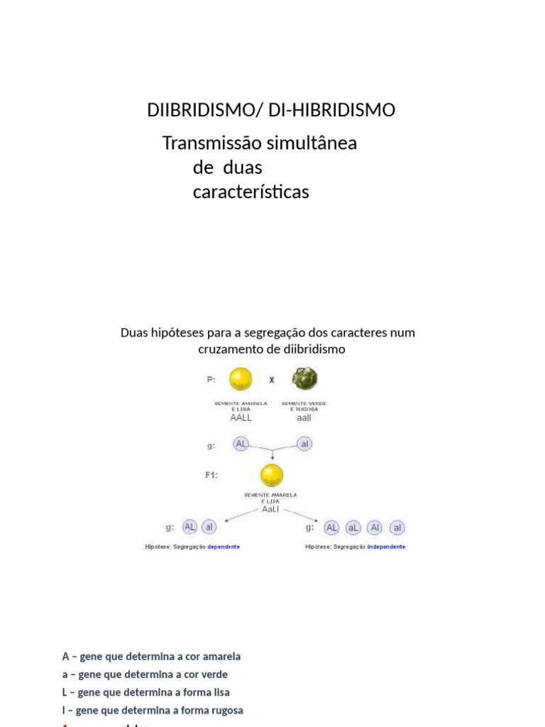 DIIBRIDISMO 2º Lei de Mendel | PDF