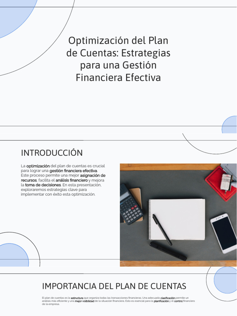 Optimizacion Del Plan de Cuentas Estrategias para Una Gestion Financiera | PDF