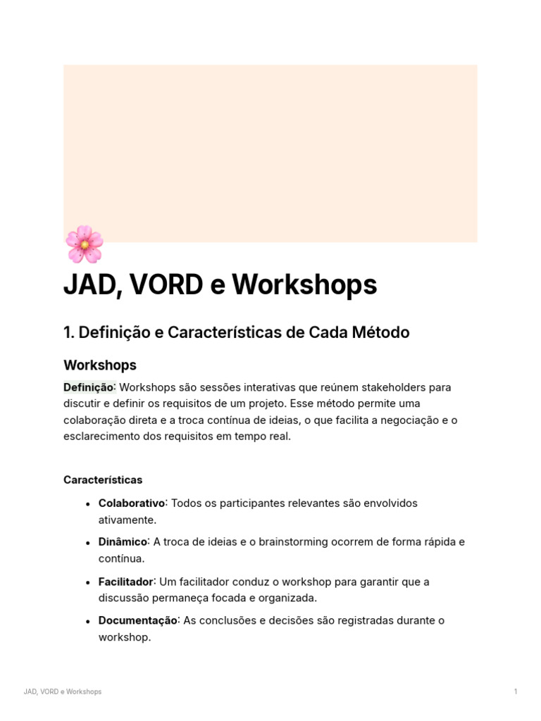 JAD VORD e Workshops | PDF