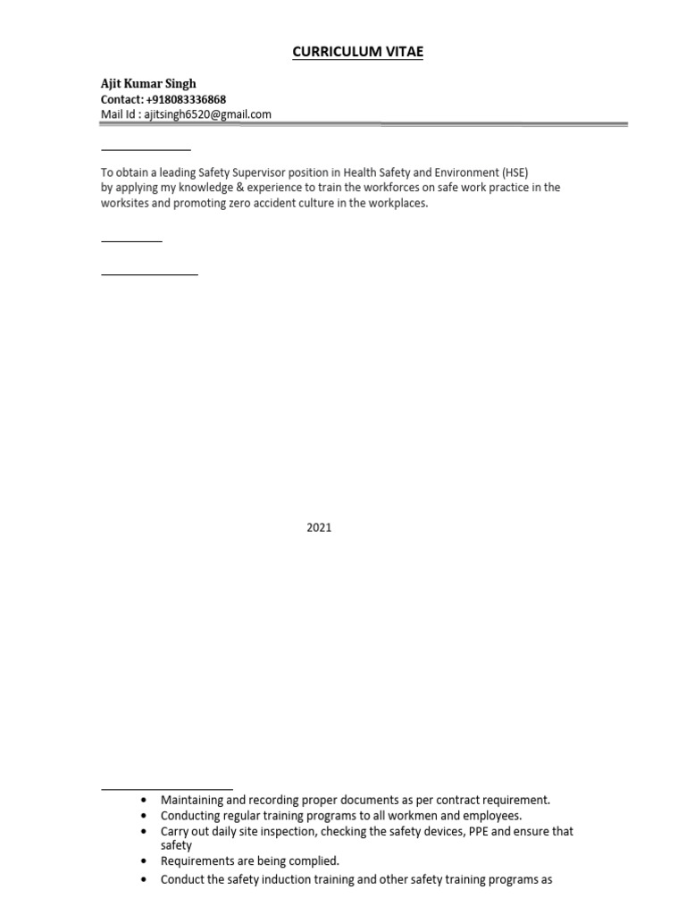 Ajit Kumar Singh CV | PDF Ajit Kumar Singh CV | PDF