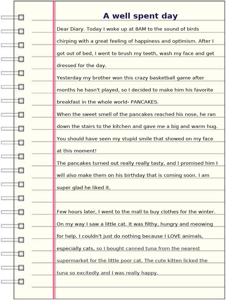 Count That Day Lost - Diary | PDF