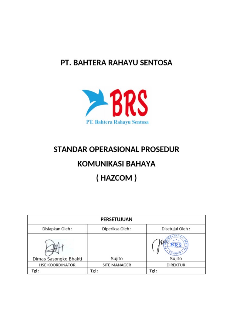 BRS-SOP-2020-08 Komunikasi Bahaya Rev00 | PDF