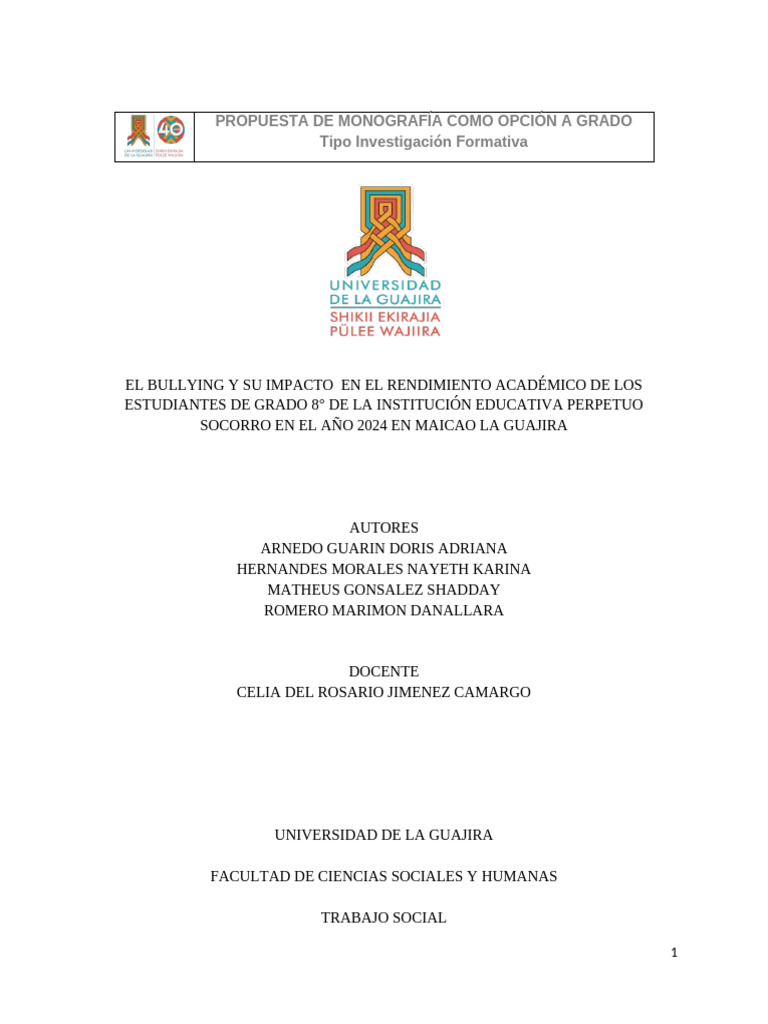Proyecto de Investigacion Bullying .-2-1 | PDF | Muestreo (Estadísticas ...