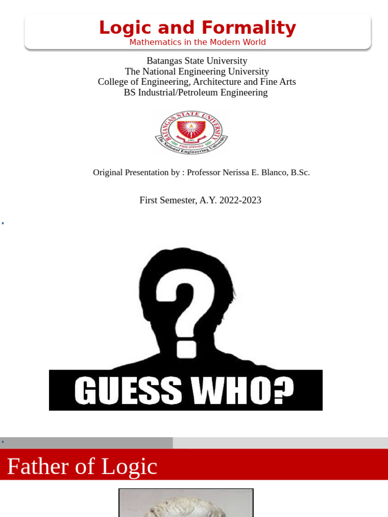 Chapter 6 Logic and Formality | PDF