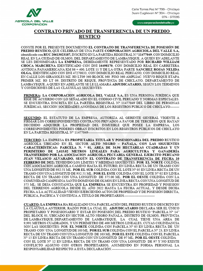 Formatos de Contratos | PDF
