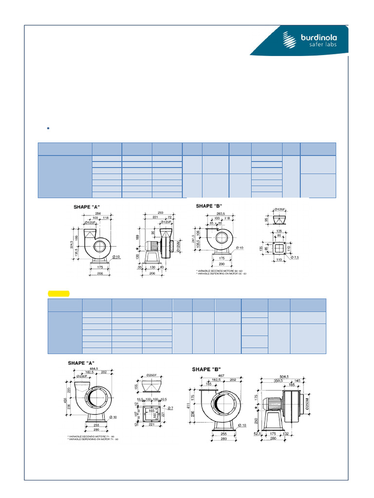 Especificaciones Ventiladores VSB | PDF