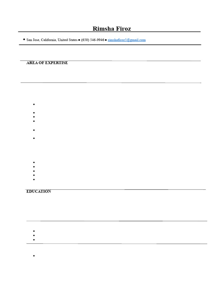 Rimsha Firoz Resume | PDF