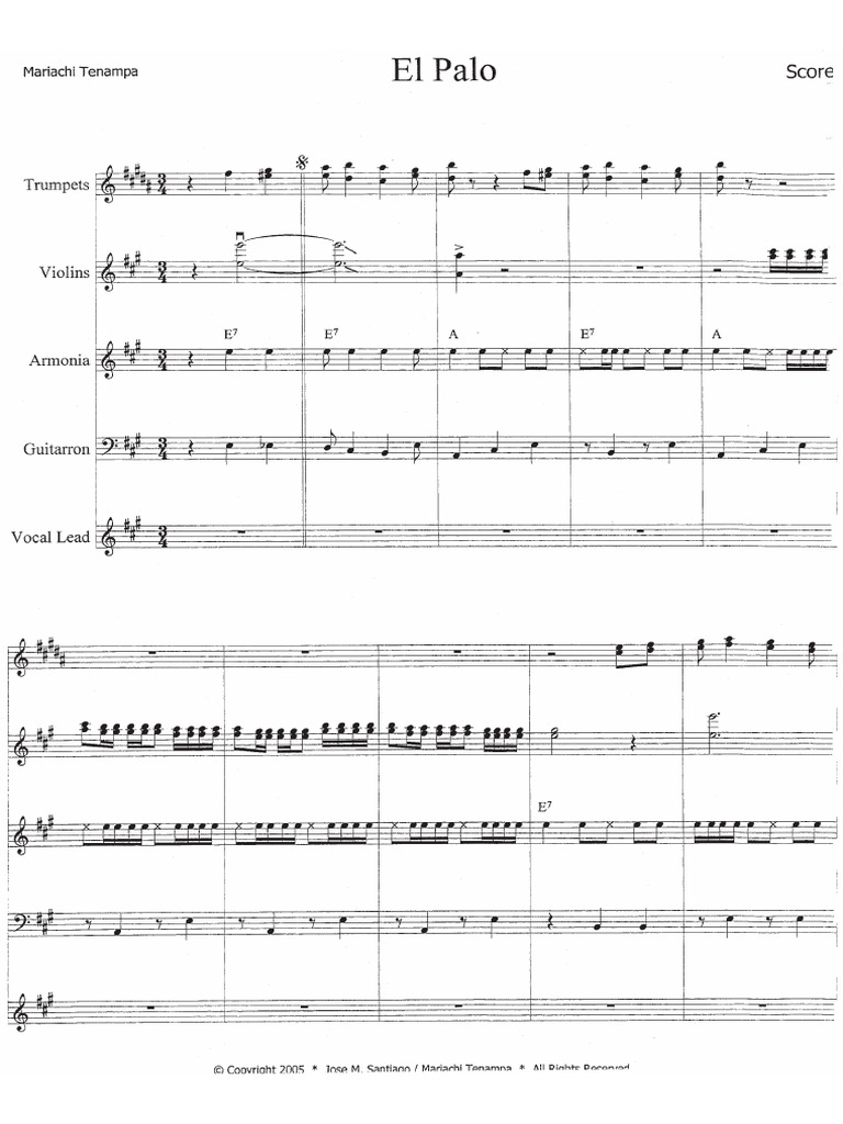 El Palo - Workshop Mariachi Scores Mariachi Tenampa | PDF