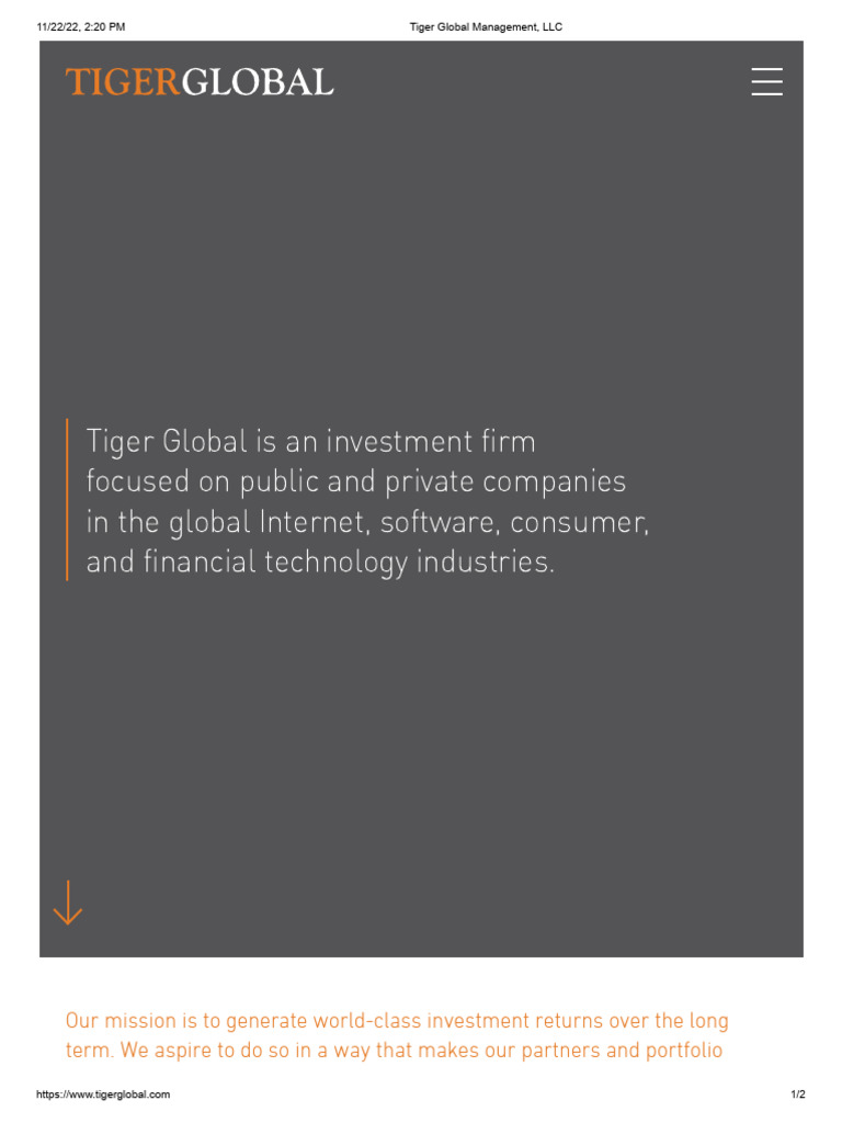Tiger Global Management, LLC | PDF