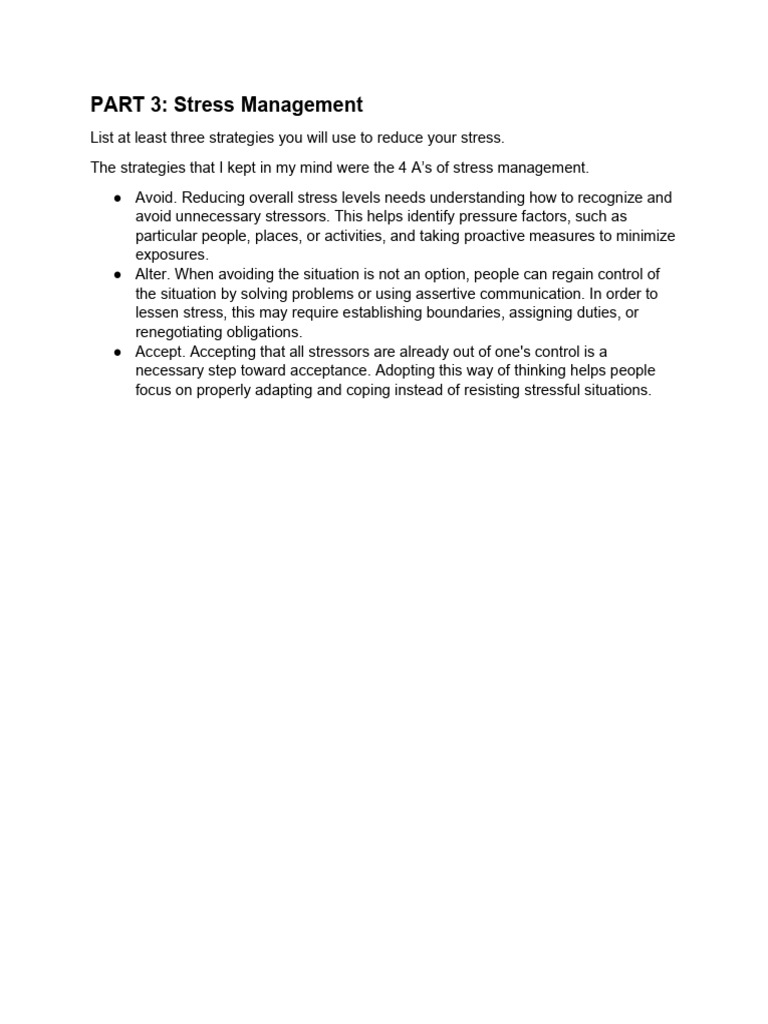 Stress Management | PDF