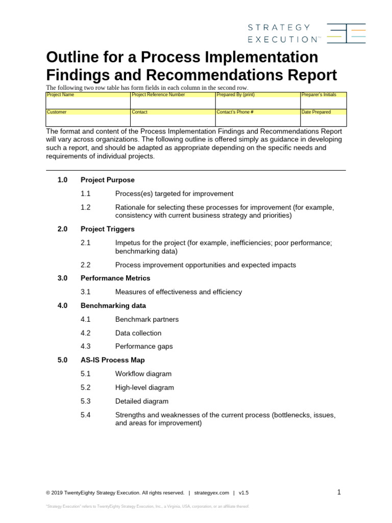 Outline Process Imp Find Rec Report | PDF