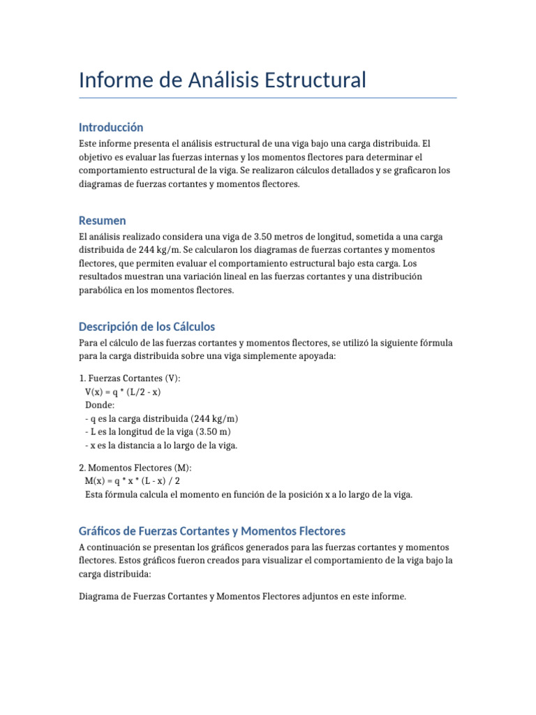 Informe Analisis Estructural | PDF