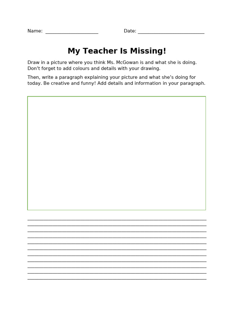 Missing Teacher | PDF