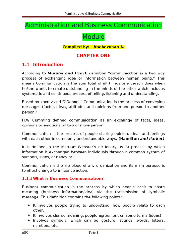 ABC Module, 121321 | PDF