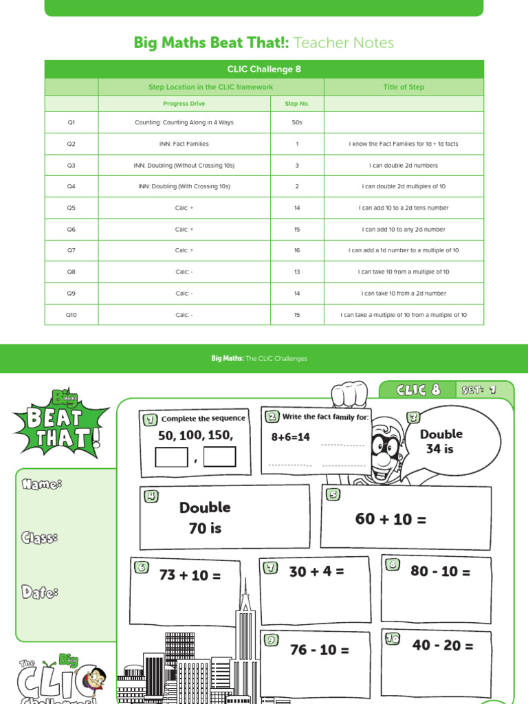 Clic Challenge 8 Questions and Answers | PDF