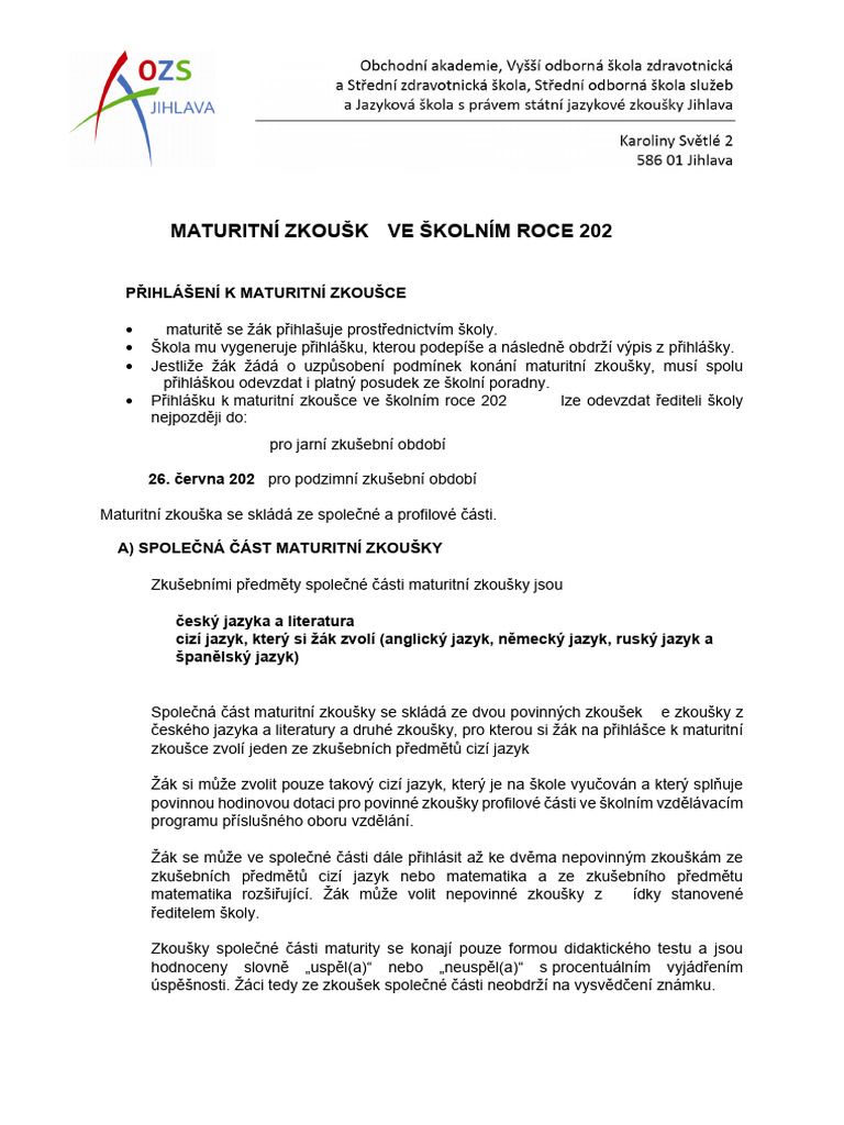 Organizace MZ 2023-24 | PDF