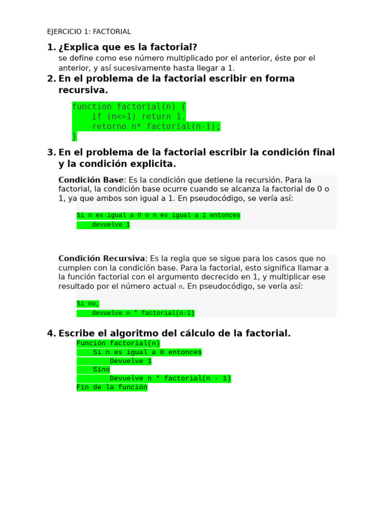 Explica Que Es El Factorial | PDF