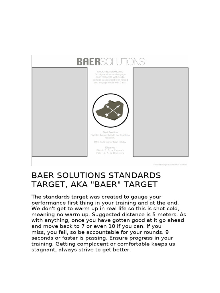 Baer Solutions Drills | PDF