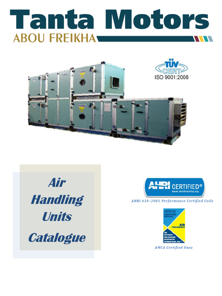 Tanta Motors AHU's Catalogue | PDF