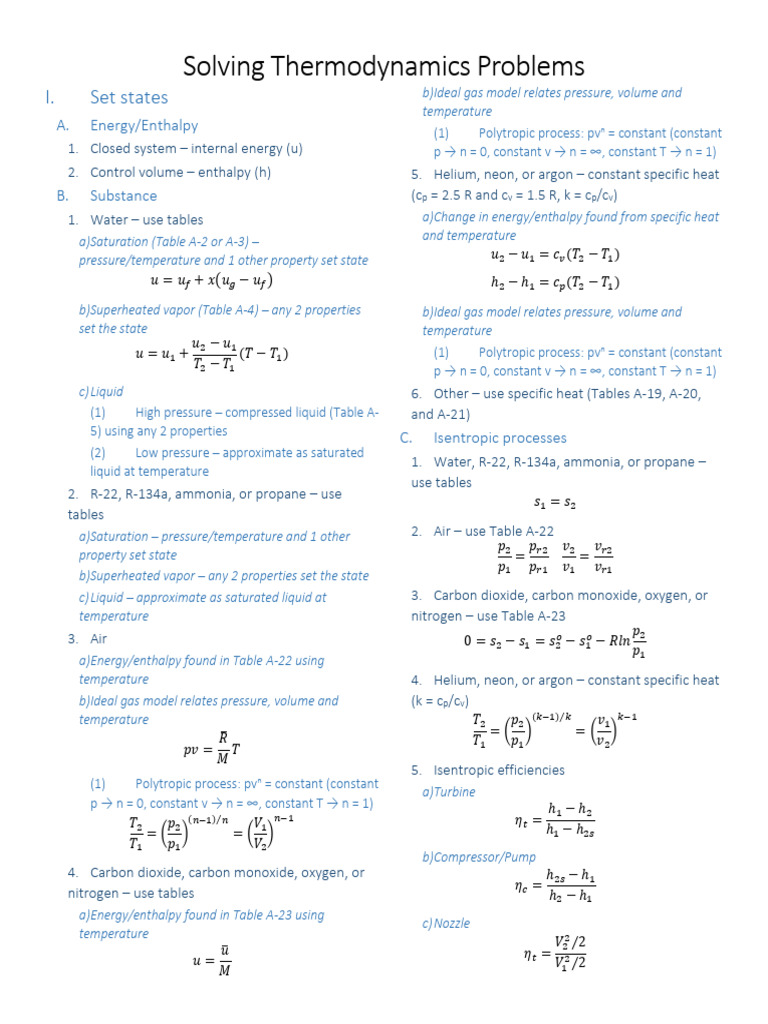 Thermo Flow Chart | PDF