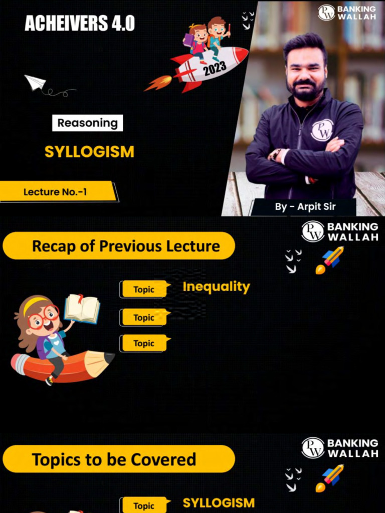 Syllogism 01 - Class Notes - Achievers 4.0 SBI PO Complete Batch | PDF