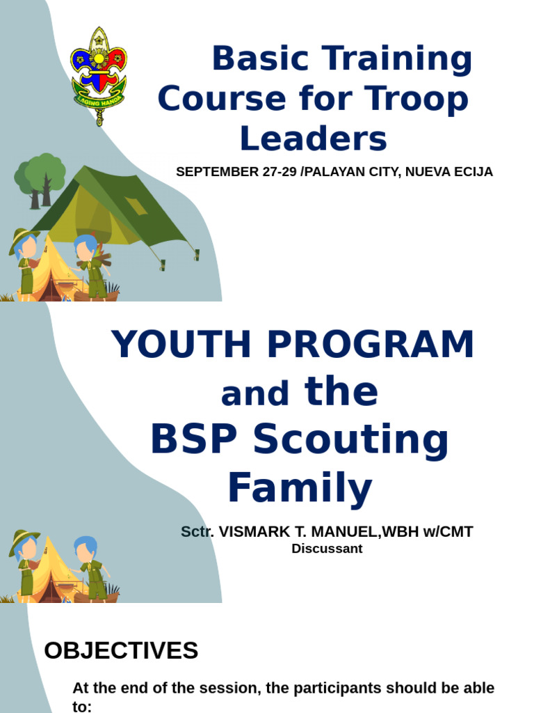 BTC 2020 2 Youth Program and The BSP Scouting Family | PDF