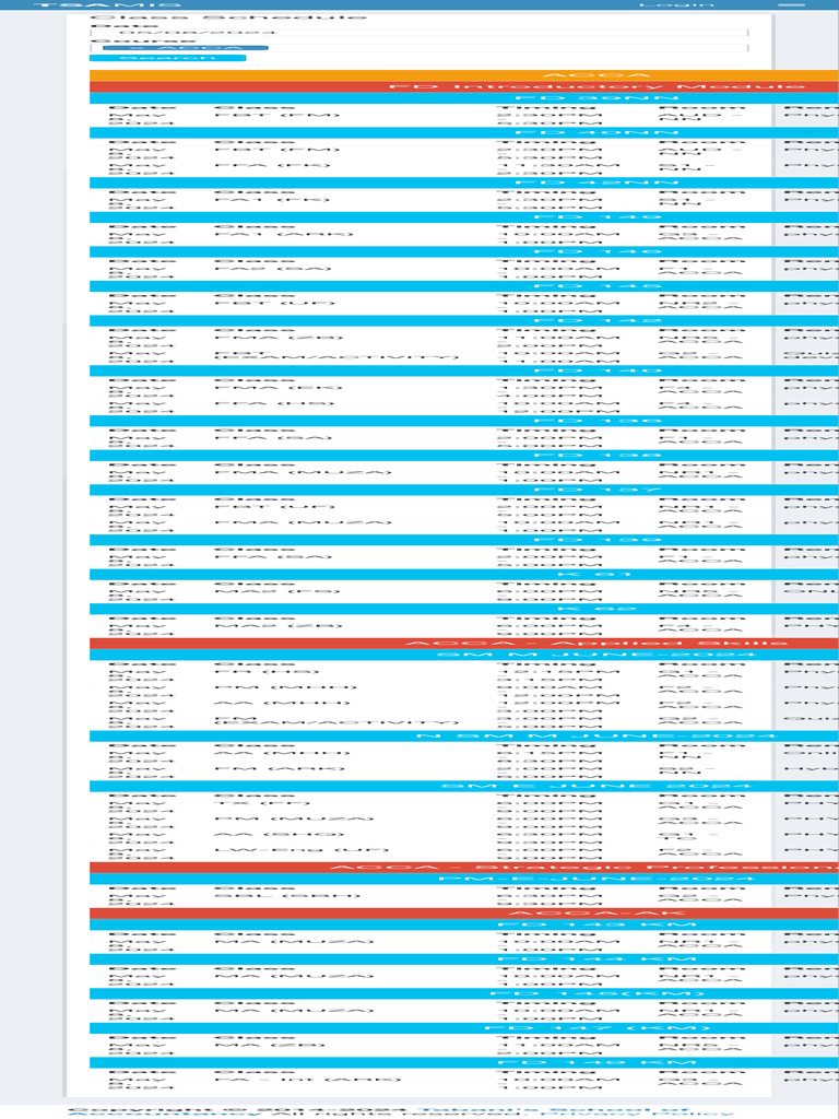 Schedule - TSA Education Portal (TSAMIS) | PDF
