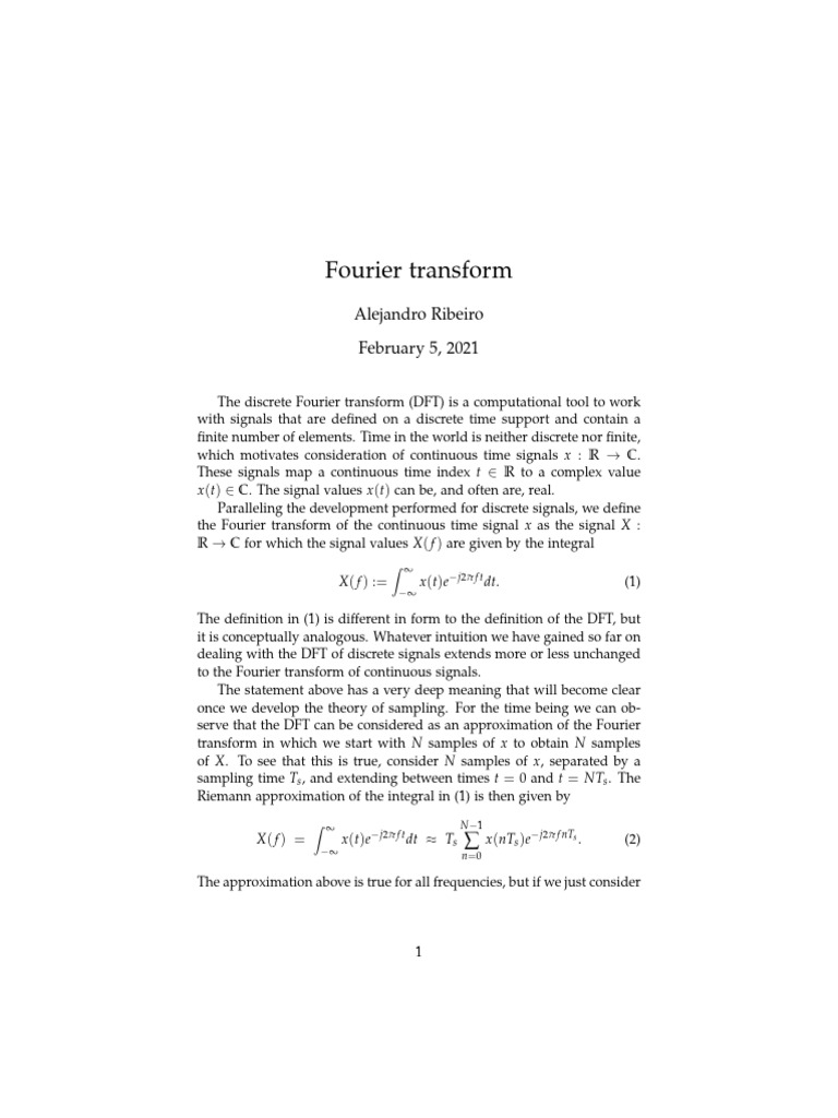400 Fourier Transform | PDF