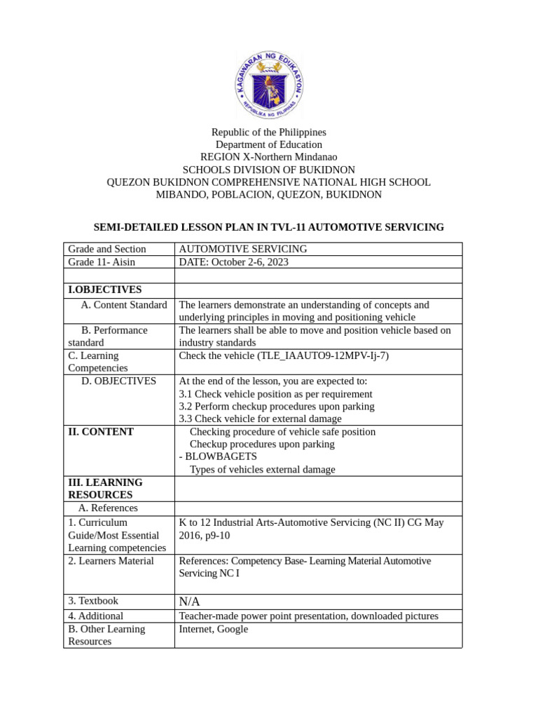 Moving and Positioning Vehicle | PDF