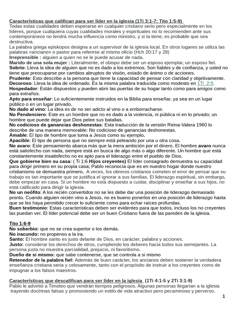 Caracteristicas de Lideres | PDF