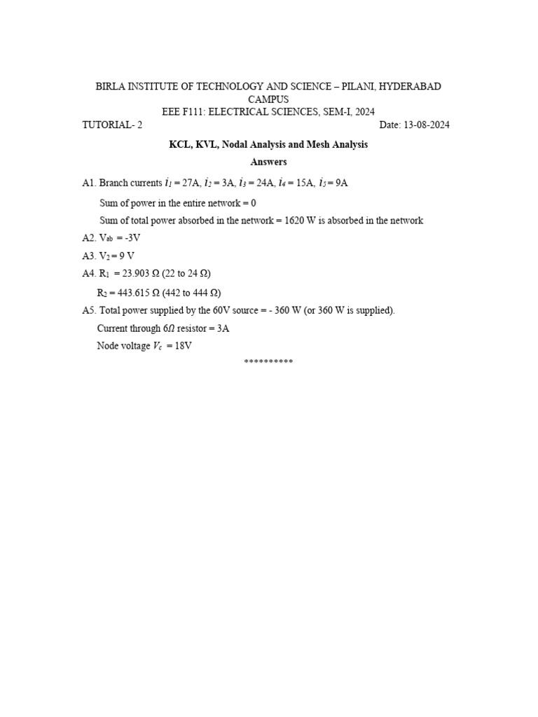 Tutorial 2 Final Solution | PDF