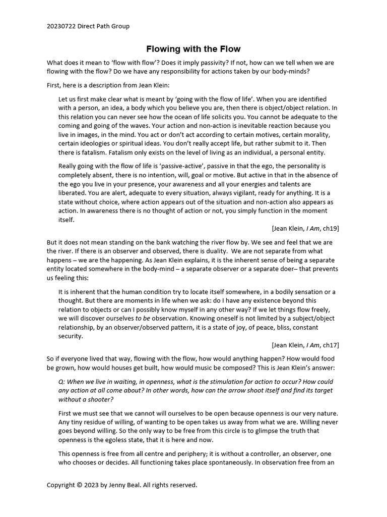 Flowing With The Flow | PDF