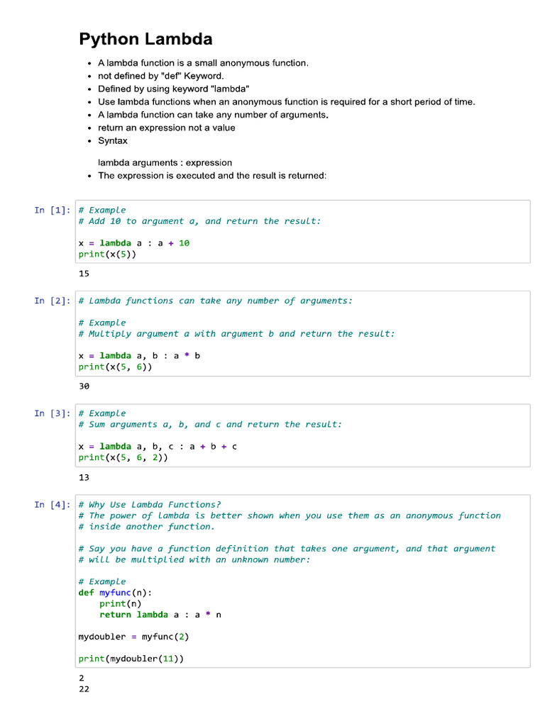 16.python Lambda | PDF