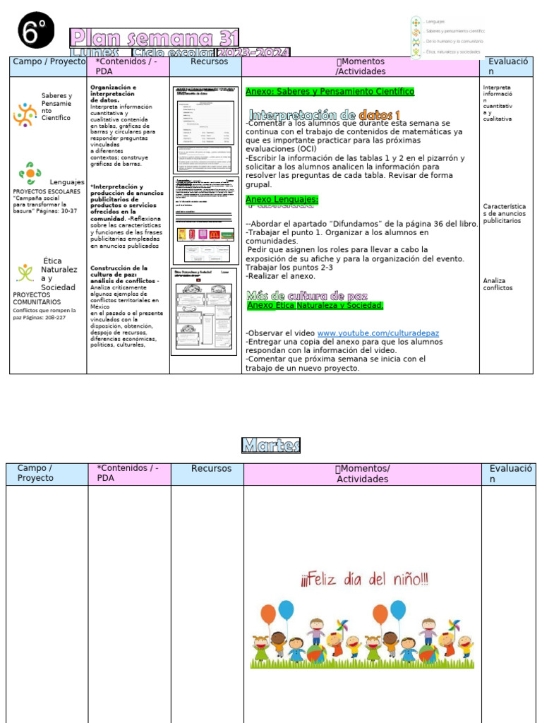 6 Plan Semana 31 2024 Tumejormaestro | PDF