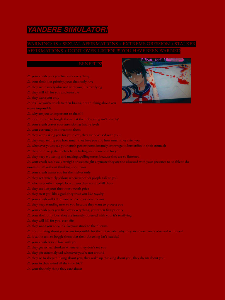 Yandere Simulator ? | PDF