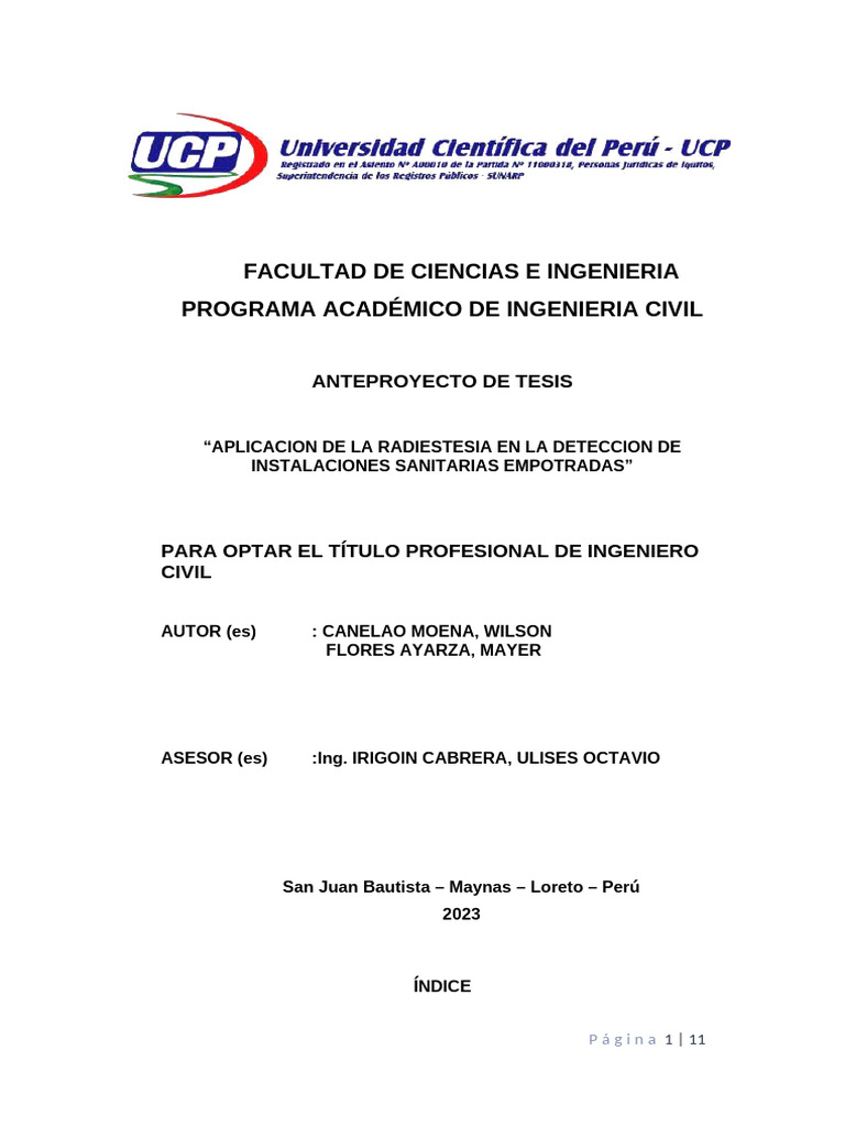 Anteproyecto 2023 I | PDF
