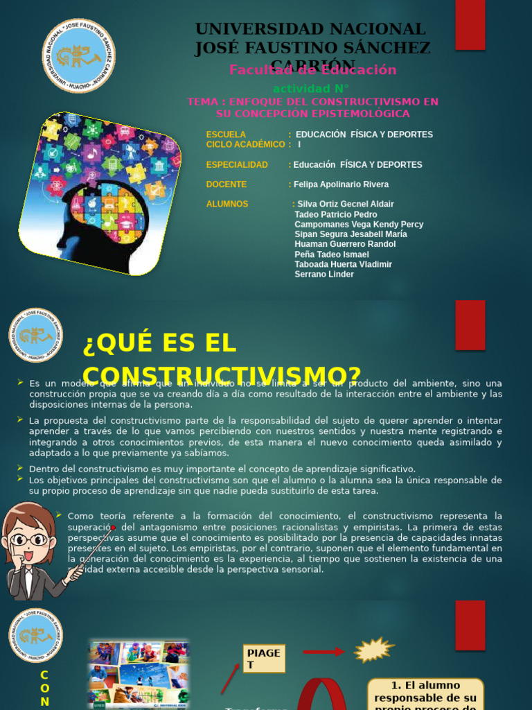 Enfoque Del Constructivismo - Grupo8 | PDF