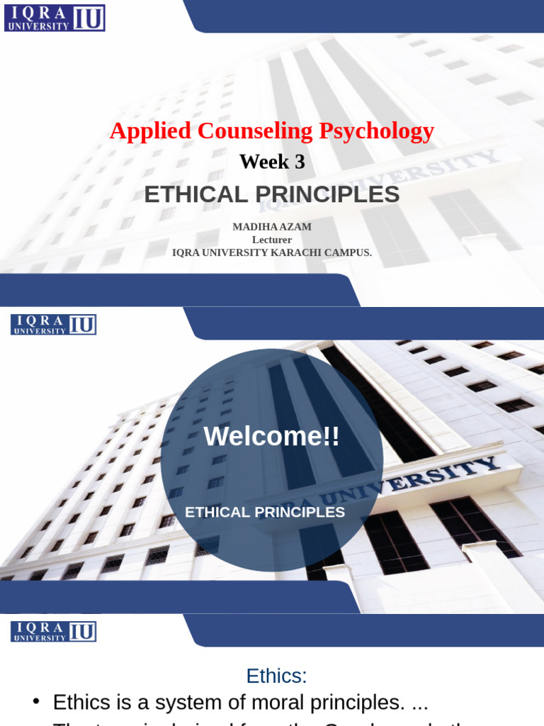 Ethical Principles | PDF