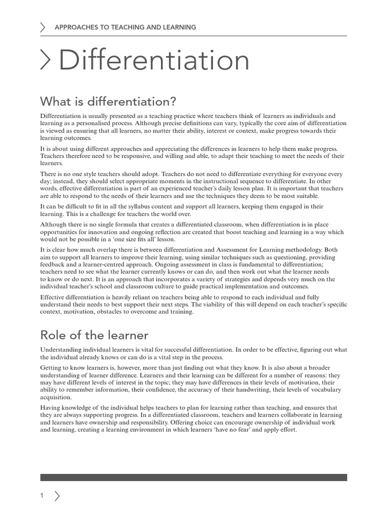 Differentiation | PDF