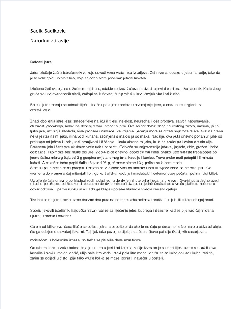 Dokumen - Tips Sadik Sadikovic Narodno Zdravlje 561689d98fcba | PDF