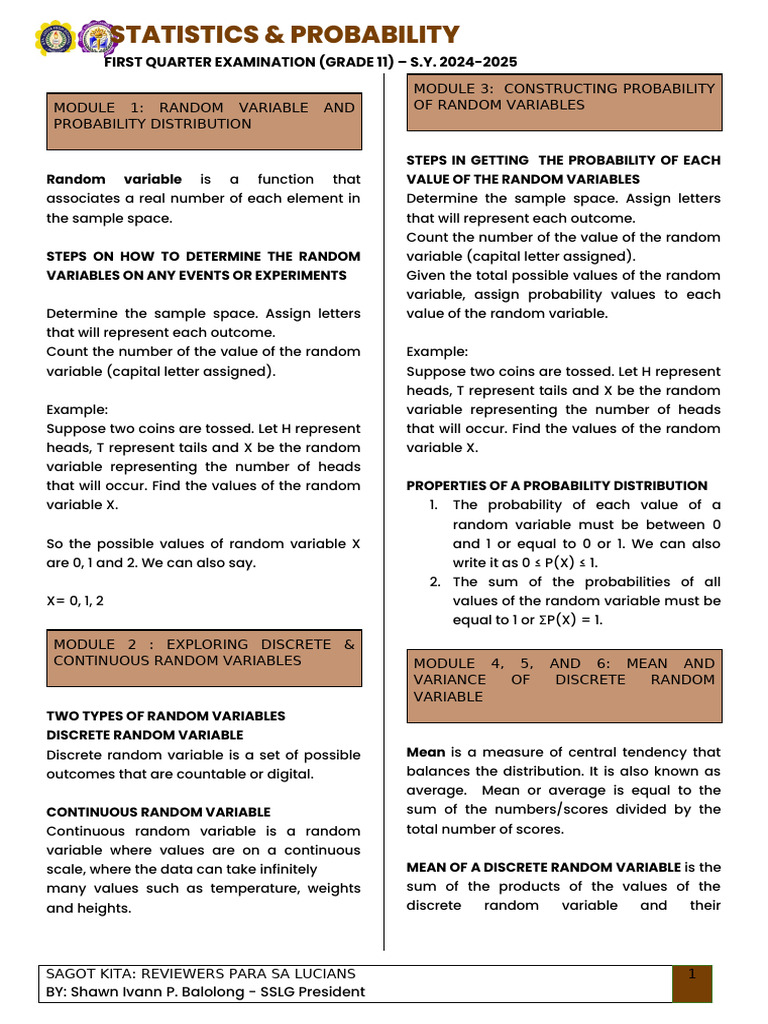 Statistics and Probability | PDF