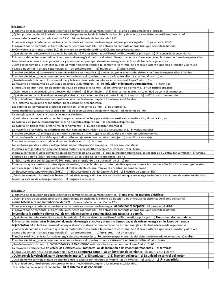 Preguntas Electrico | PDF