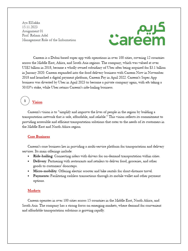 Careem Analysis | PDF | Competitive Advantage | Pricing