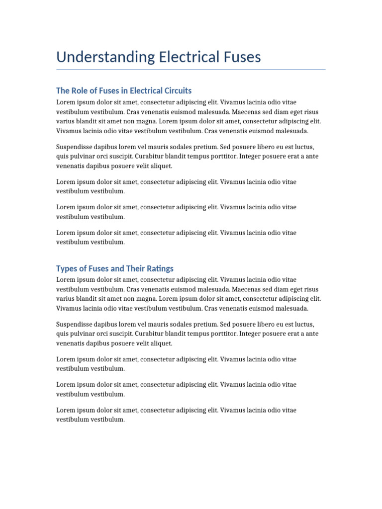 Understanding Electrical Fuses | PDF