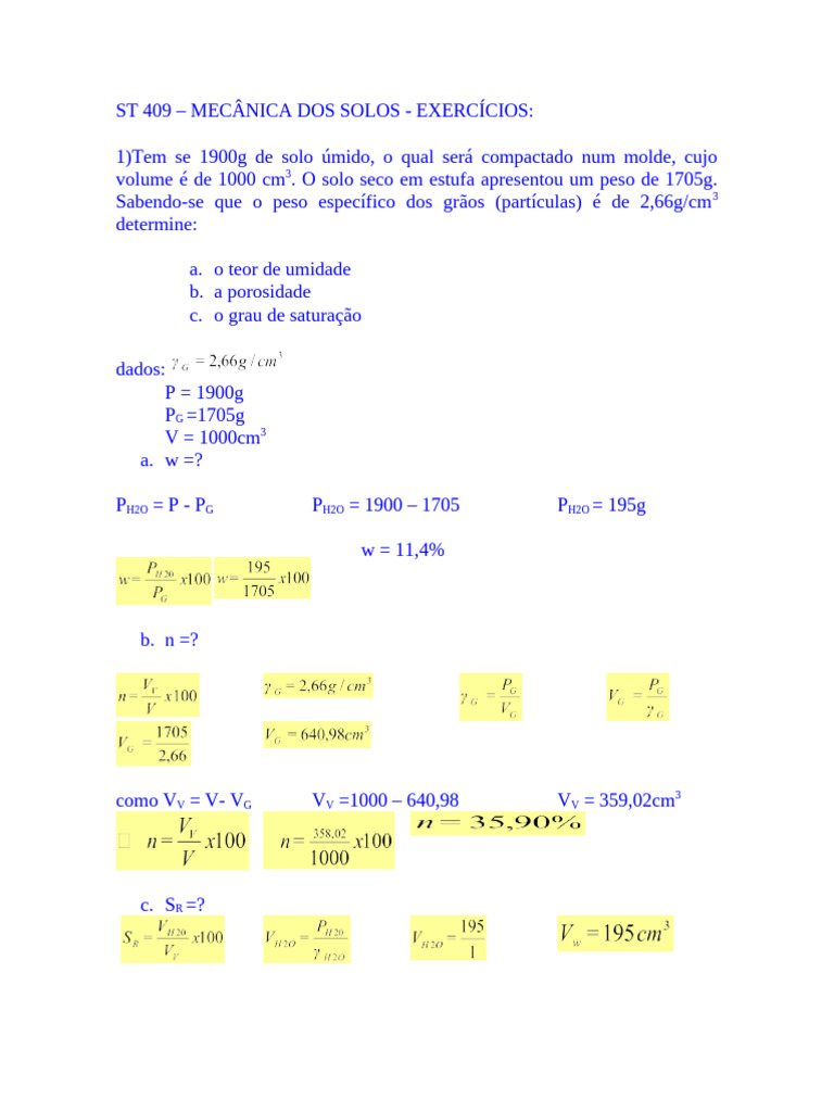Mecânica Dos Solos 1 | PDF