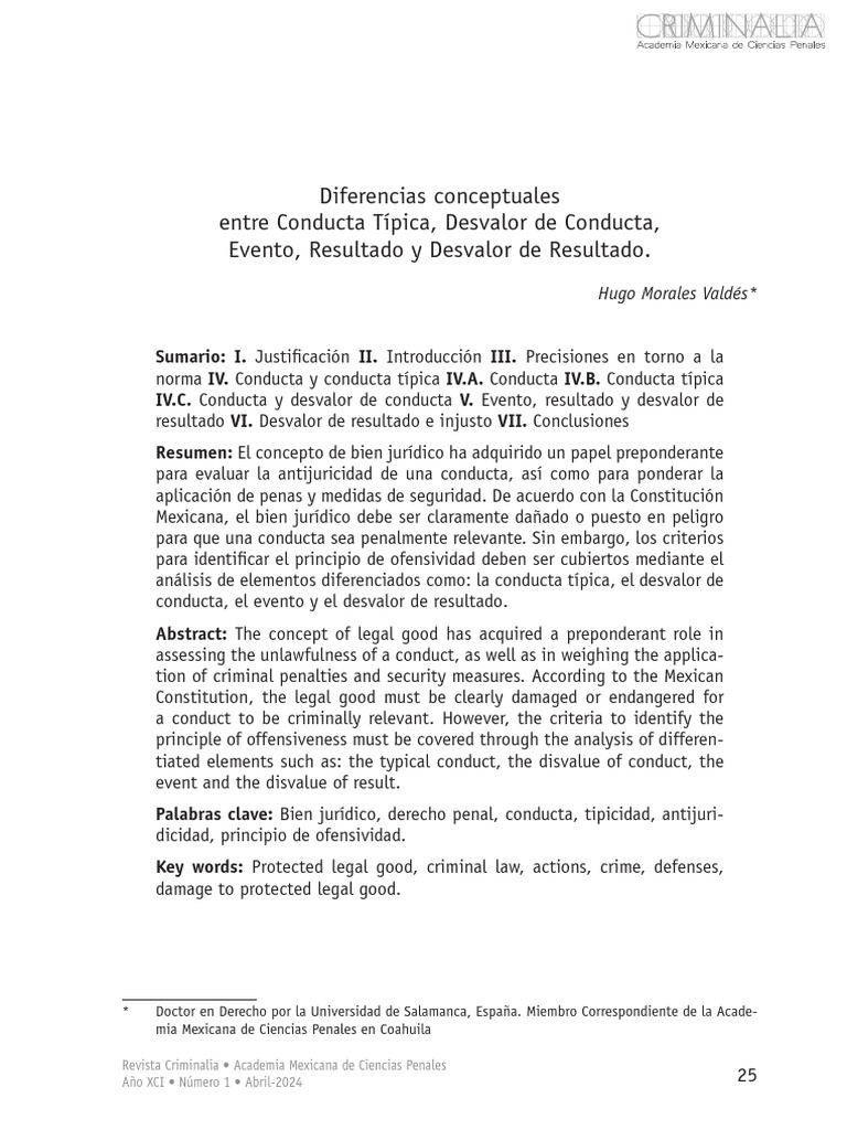 Desvalor de Resultado | PDF
