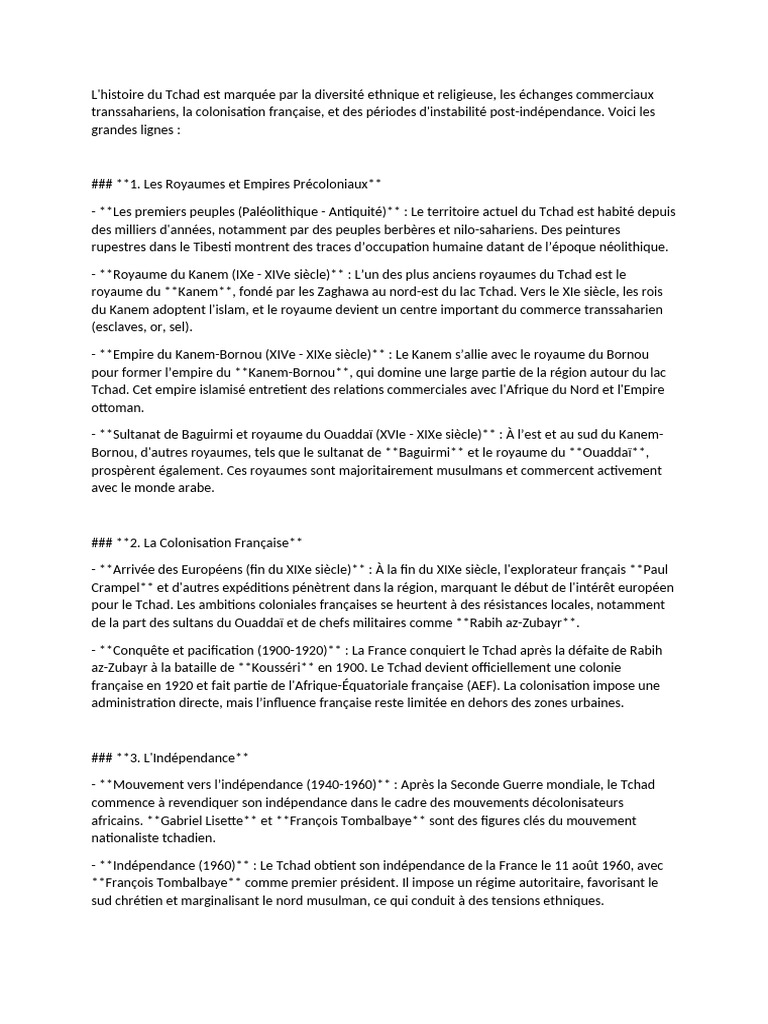 Le Tchad | PDF